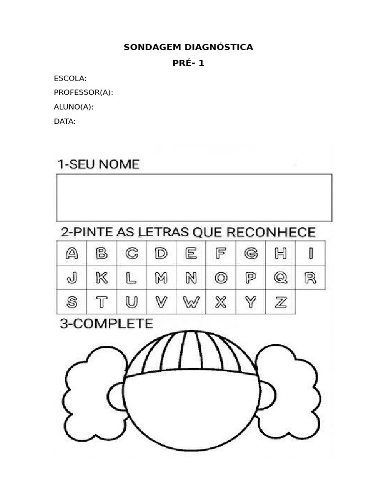 Sondagem Diagnóstica Pre1 | PDF