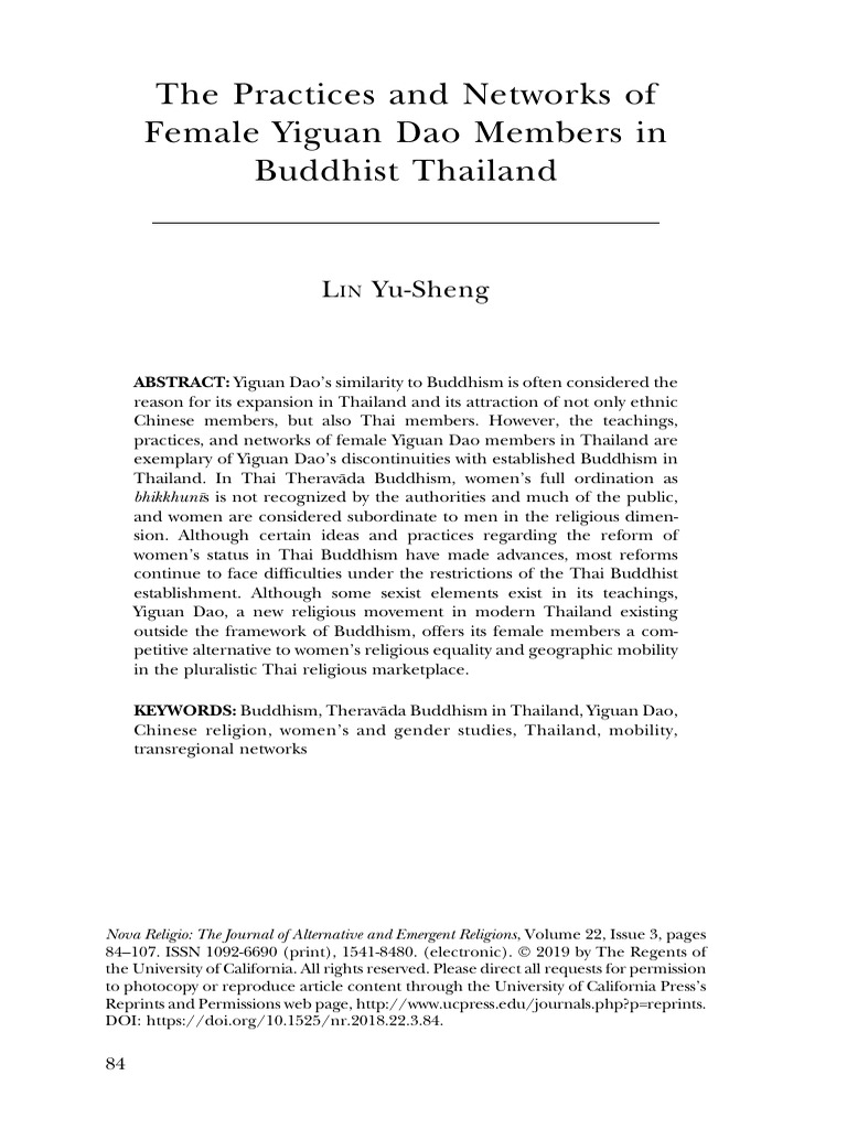 Yiguandao Female Members in Thailand | PDF | Bhikkhu | Religious Faiths