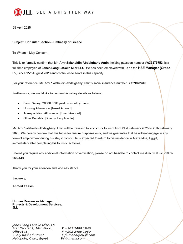 JLL-CPC-LTR-draft - Notice of Dissatisfaction Regarding Overall Safety Performance | PDF