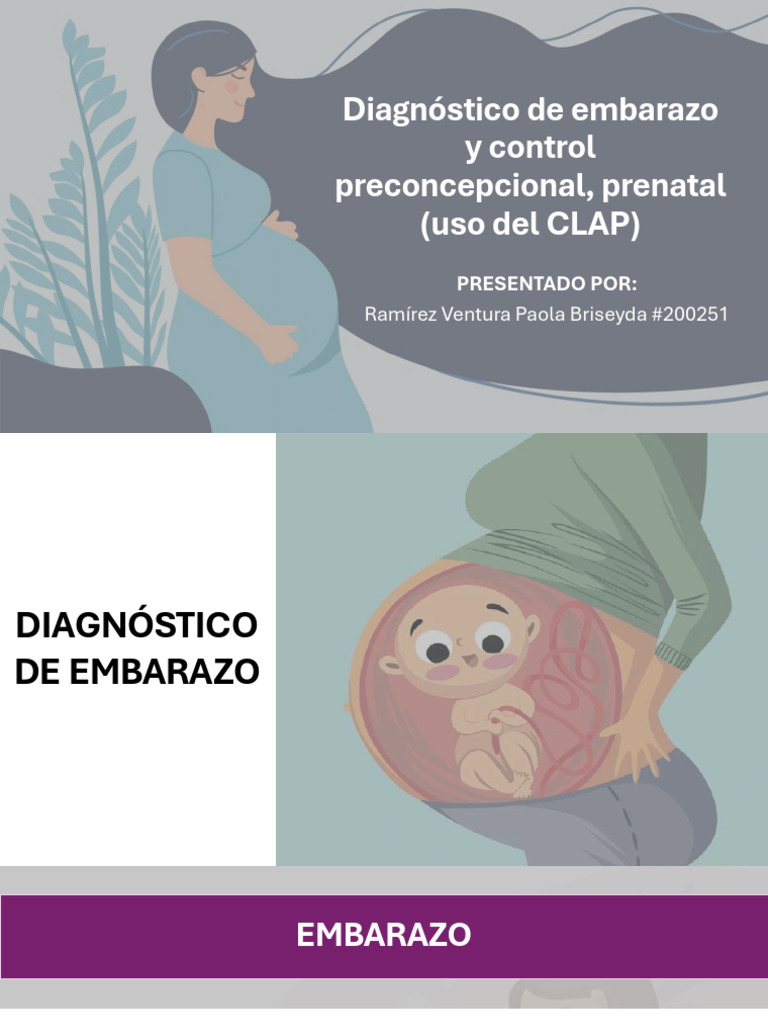 Diagnóstico de Embarazo y Control Preconcepcional, Prenatal | PDF | El embarazo | Especialidades ...
