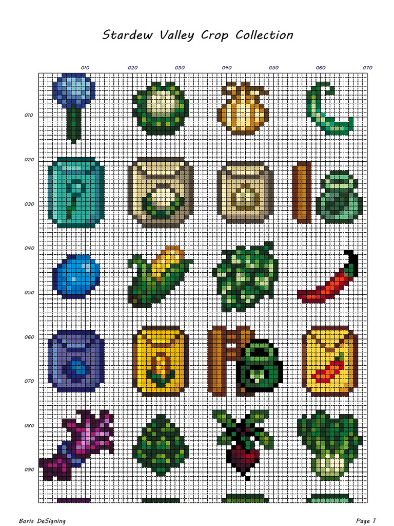 Stardew Valley Crop Collection Guide | PDF | Color | Rainbow
