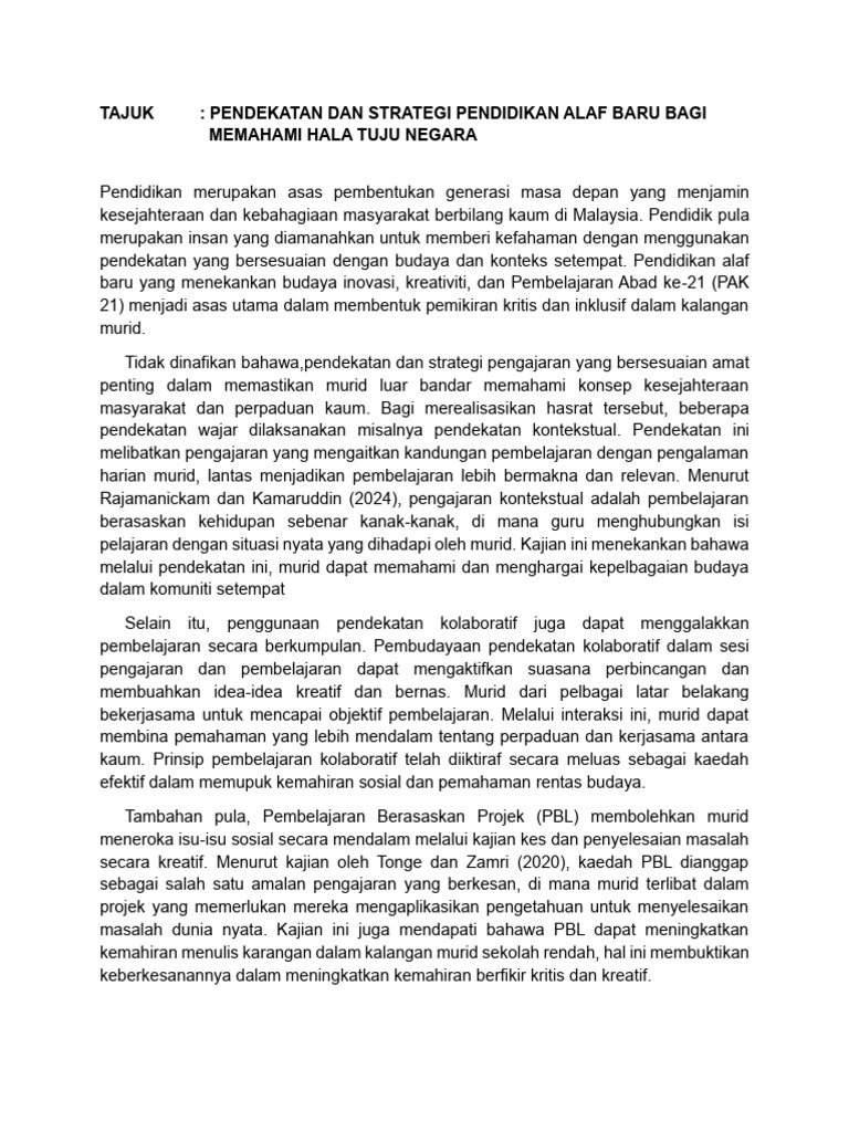 Esei Pendek PTM | PDF