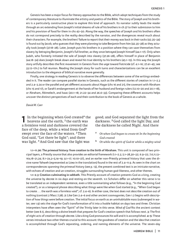 Biblical Readings | PDF | Genesis Creation Narrative | Jeremiah