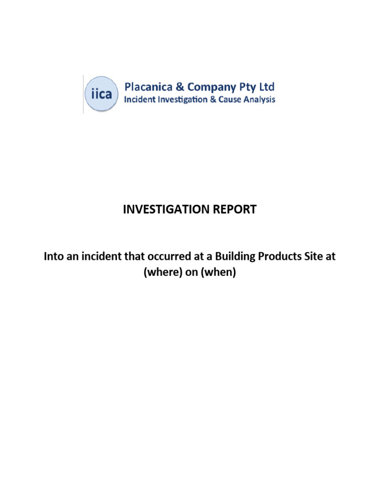 Forklift Accident Investigation Report | PDF | Risk | Forklift