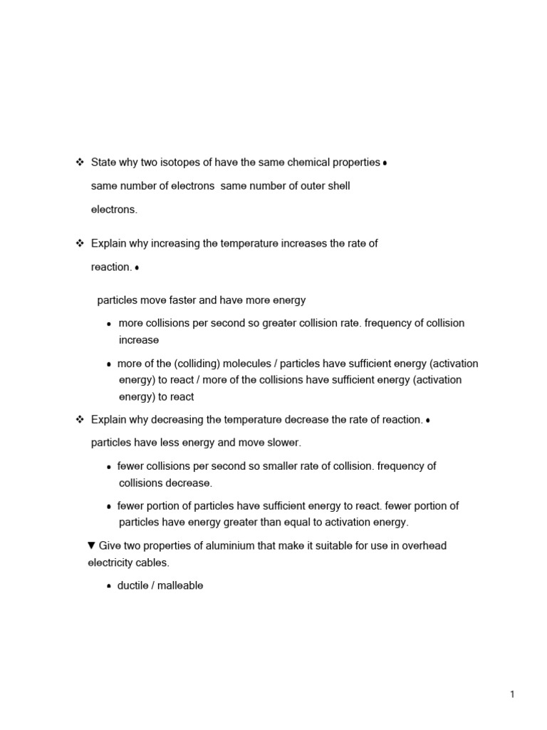 Chemistry Concepts and Reactions Explained | PDF | Chemical Reactions ...
