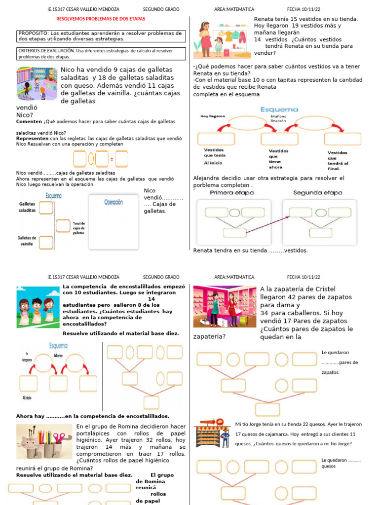 Resolvemos Problemas de Dos Etapas 2 | PDF