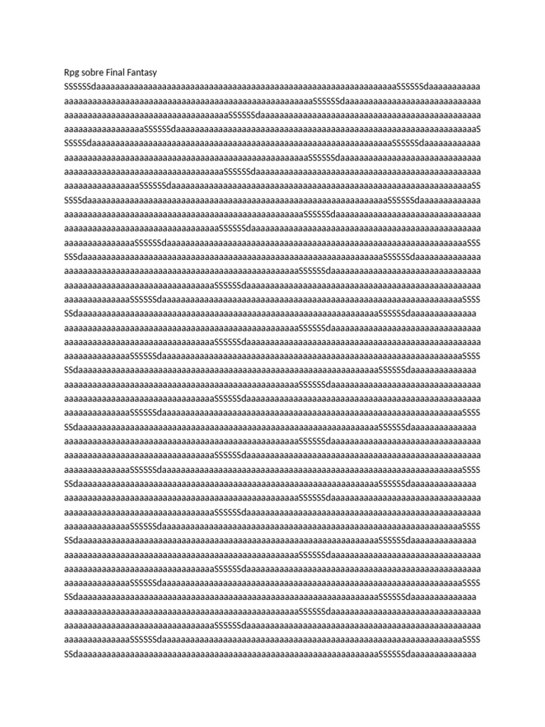 RPG de Final Fantasy | PDF