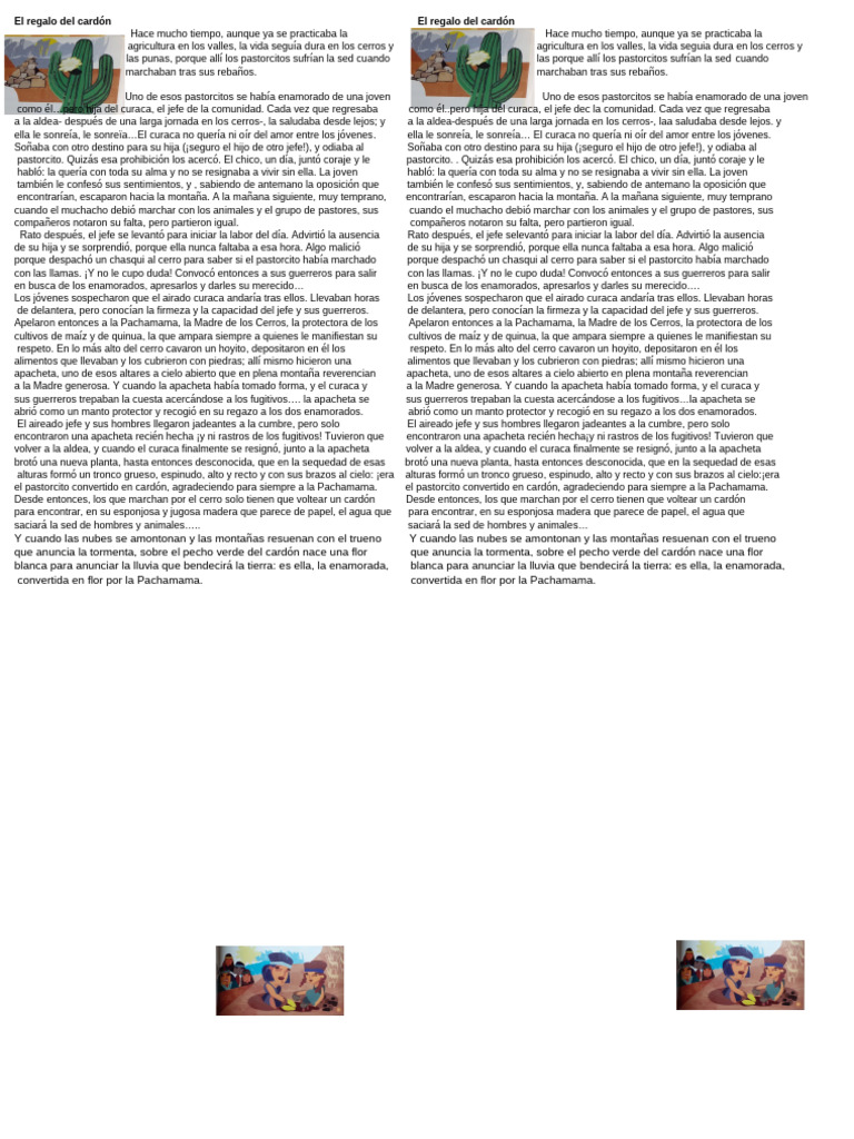 Leyenda Del Cardón X 2 | PDF