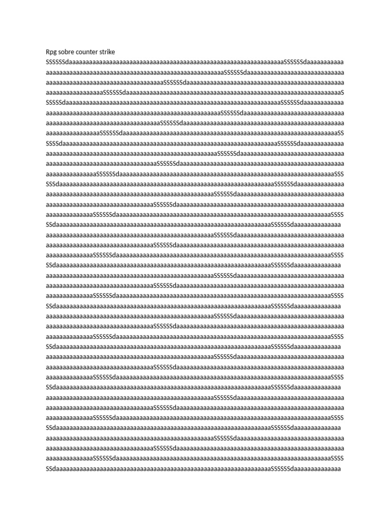 RPG Sobre Counter Strike | PDF