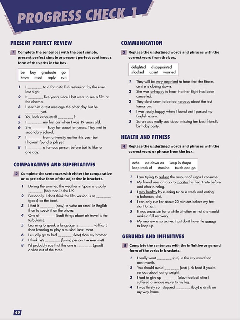 Progress Test 1 | PDF