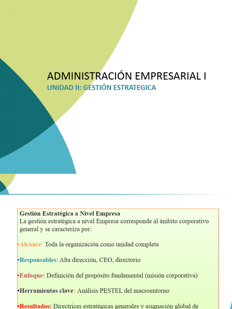 Administración Empresarial clase 3.pptx (1) | PDF | Análisis FODA | Planificación estratégica