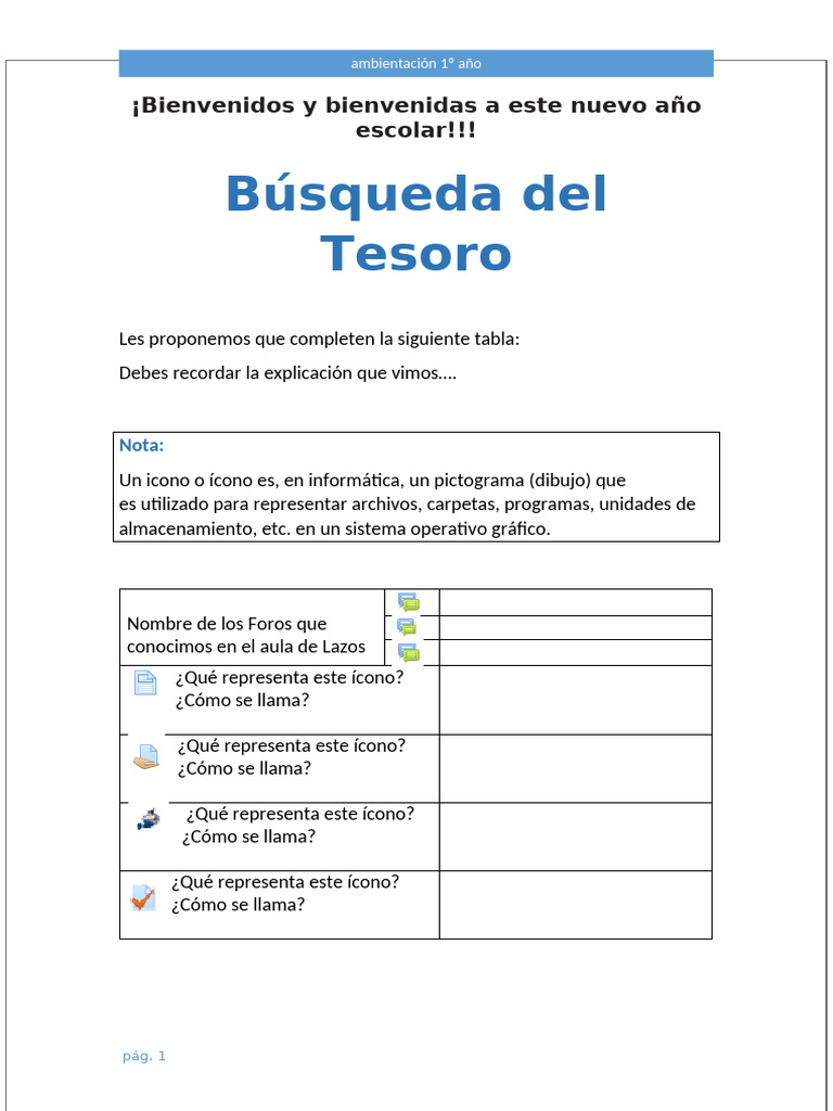 Busqueda Del Tesoro | PDF