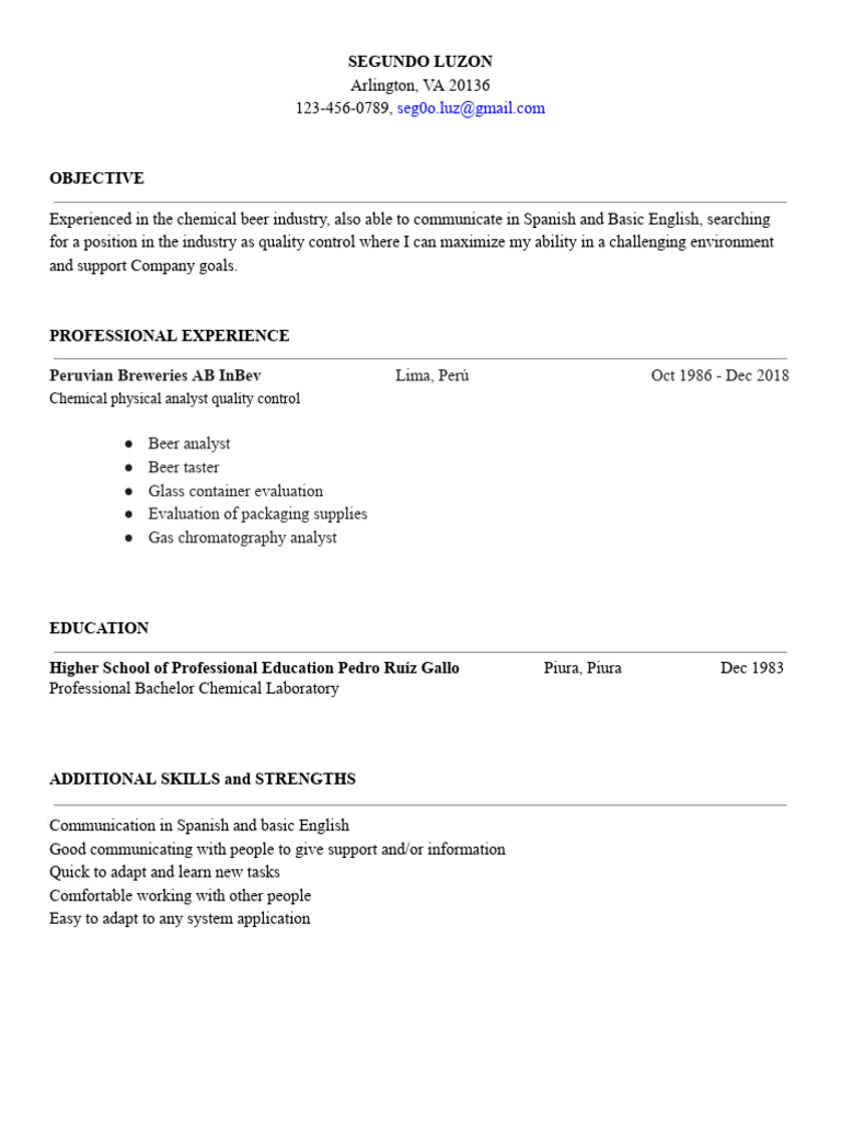 Resume - Sample | PDF