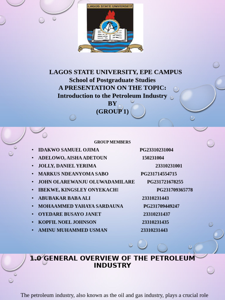 Overview of the Petroleum Industry | PDF | Petroleum | Petroleum Industry