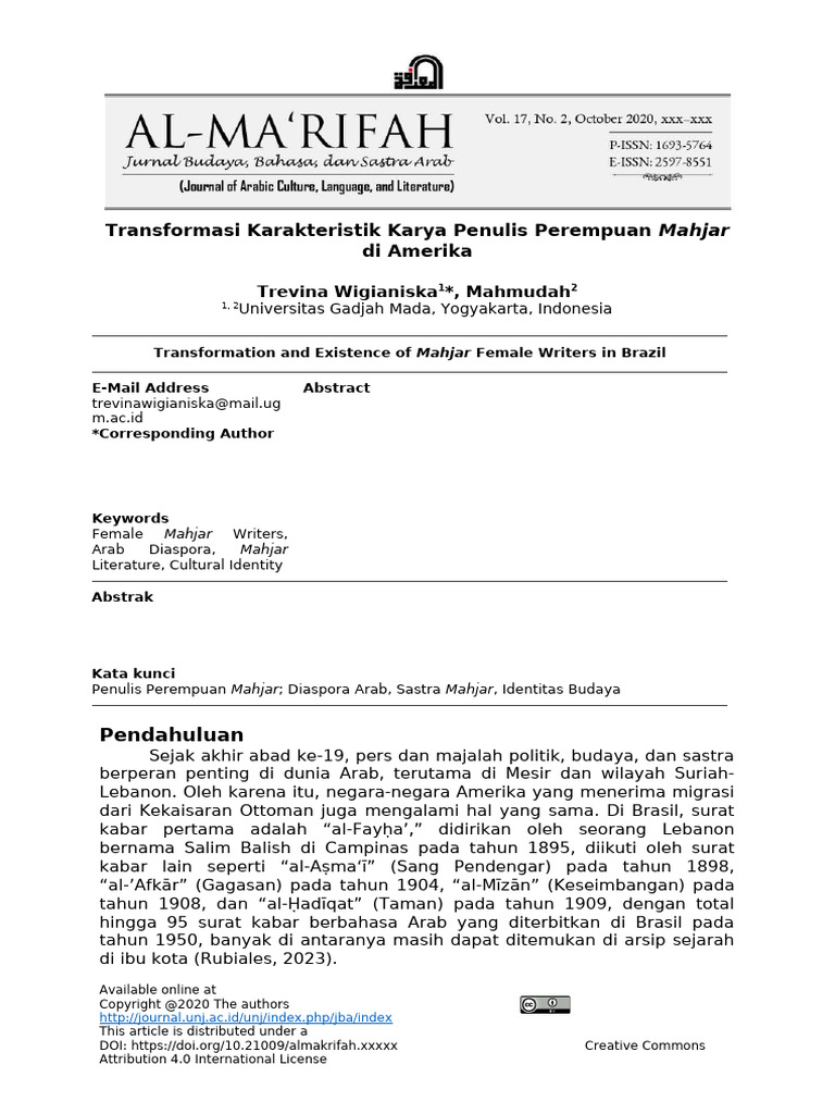 Manuscript Template Al-Ma'rifah | PDF