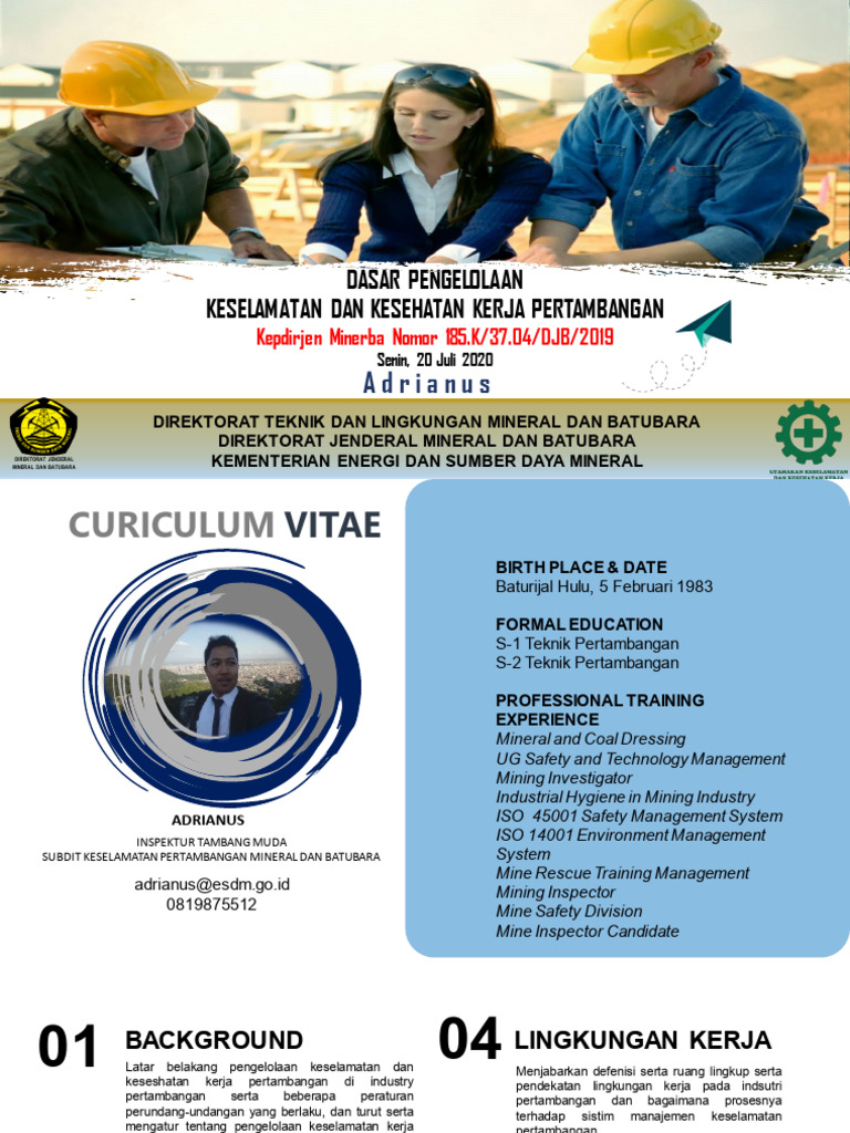 Dasar Pengelolaan Keselamatan Dan Kesehatan Kerja Pertambangan 200720 PPSDM | PDF