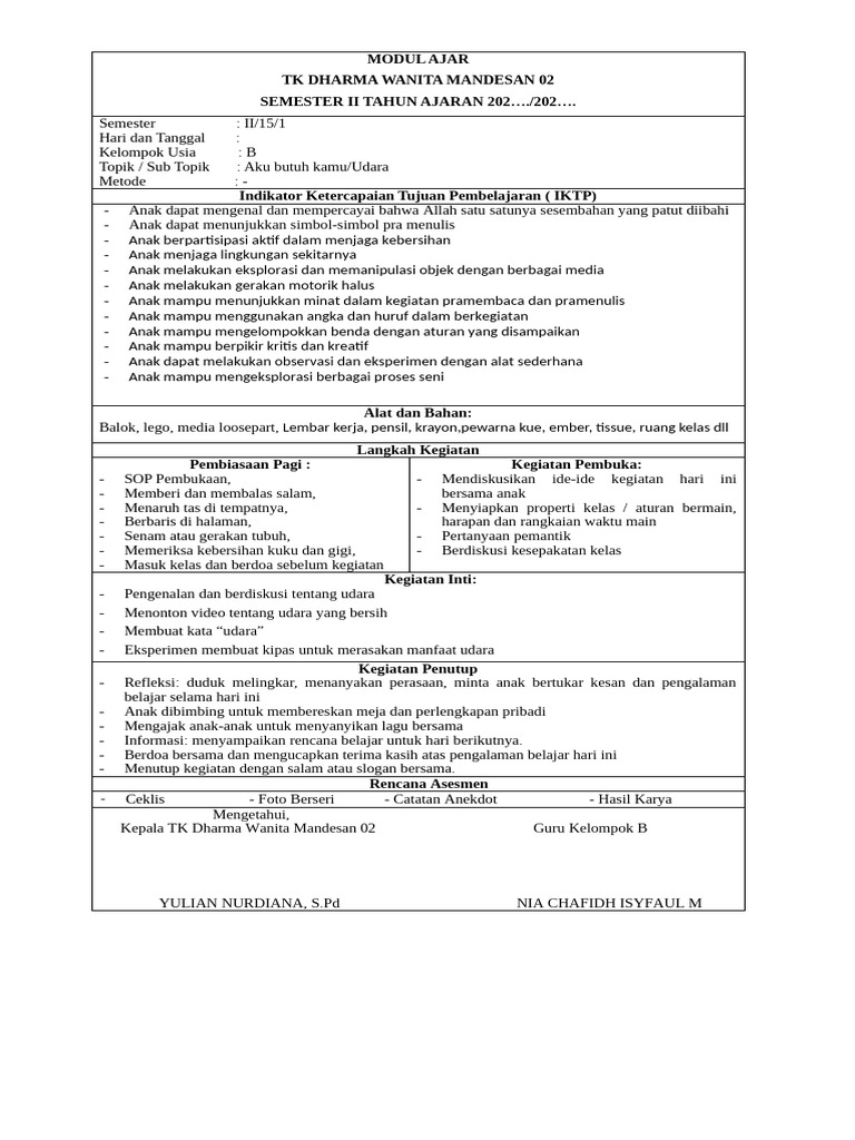 Modul Ajar 15 Udara | PDF