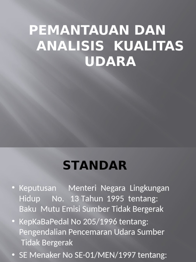 2Teknik Sampling Kualitas Udara | PDF