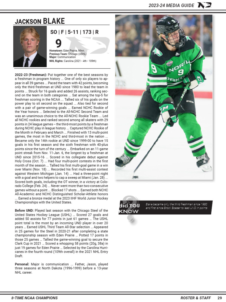 2023-24_UND_Hockey_Media_Guide_Print (dragged) 29 | PDF | National ...