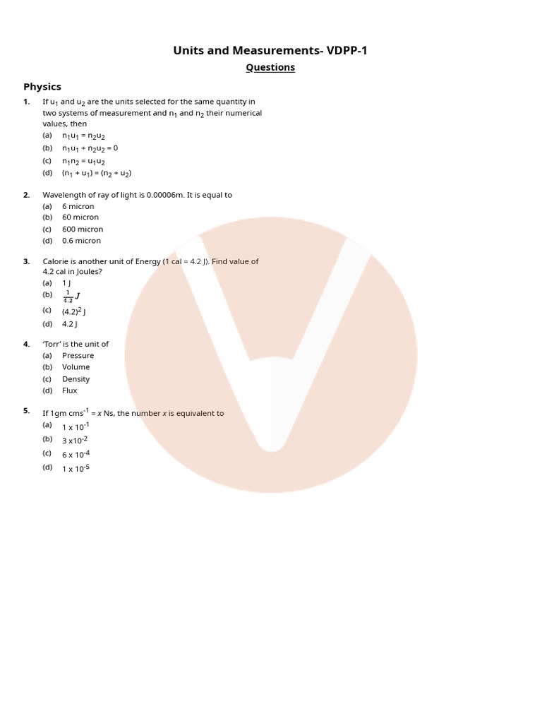 Units and Measurements in Physics | PDF
