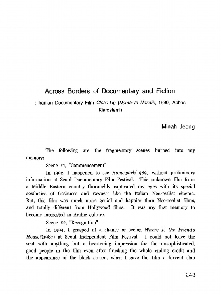 Across Borders of Documentary and Fiction | PDF