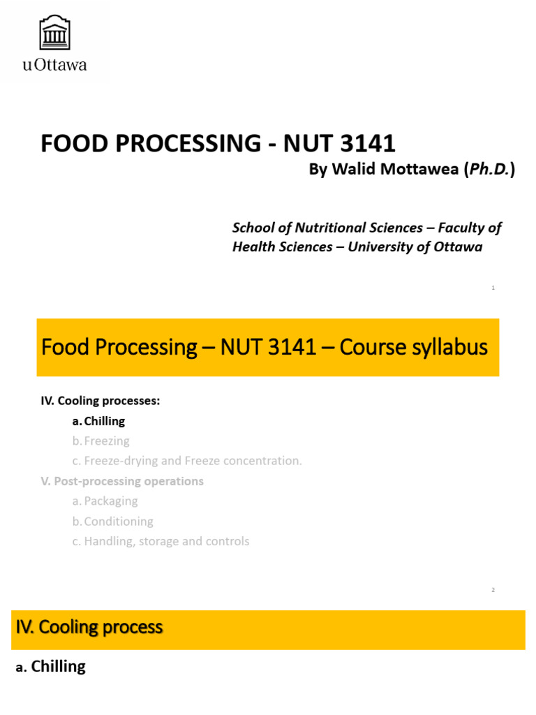 Food Processing: Chilling Techniques | PDF | Refrigeration | Air ...