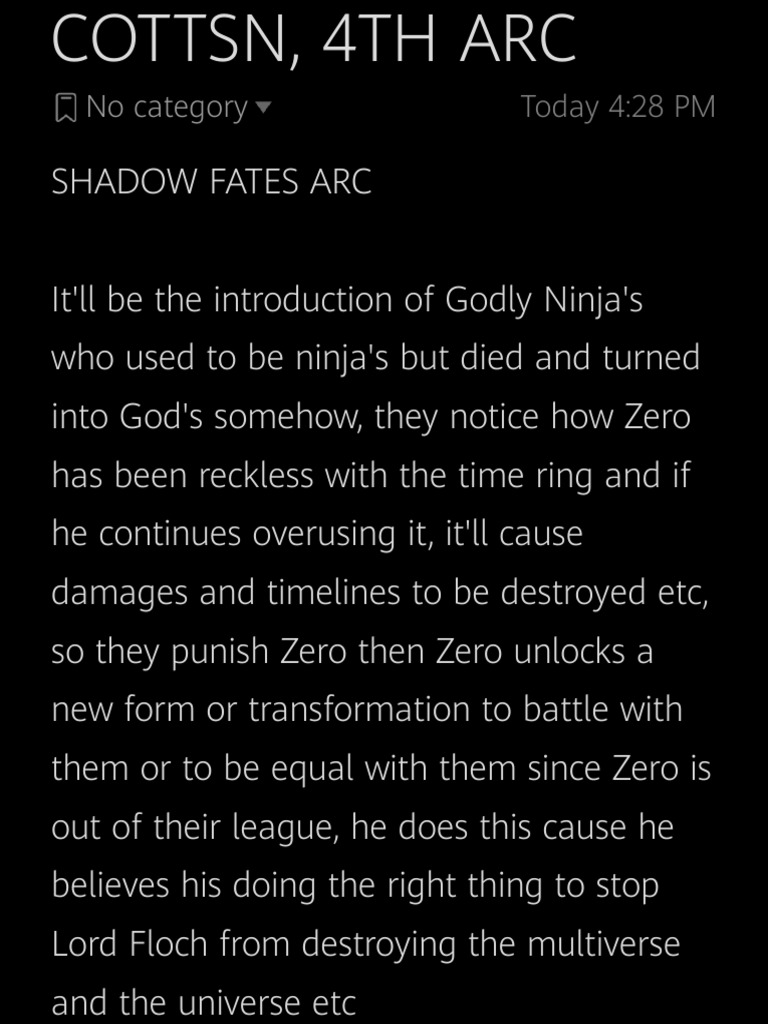 Shadow Fates: Godly Ninja's Arc | PDF
