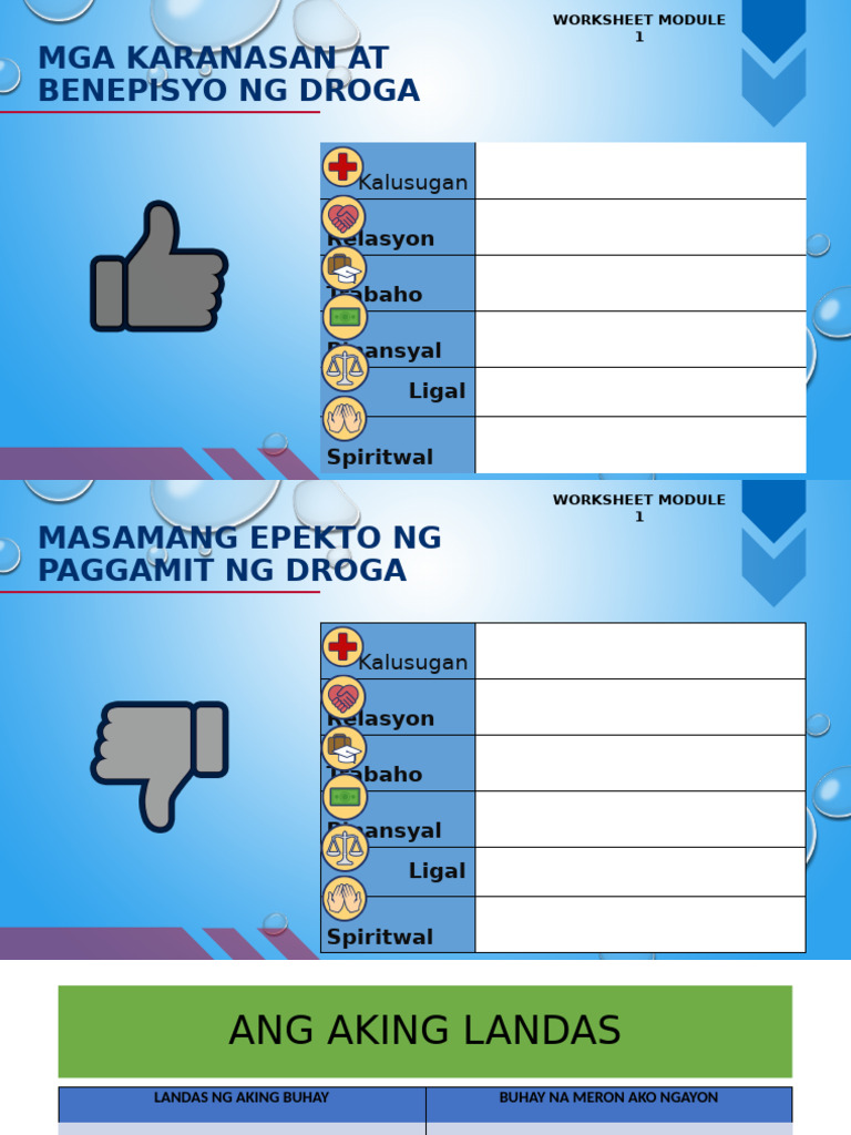 Mga Karanasan at Benepisyo NG Droga: Kalusugan | PDF