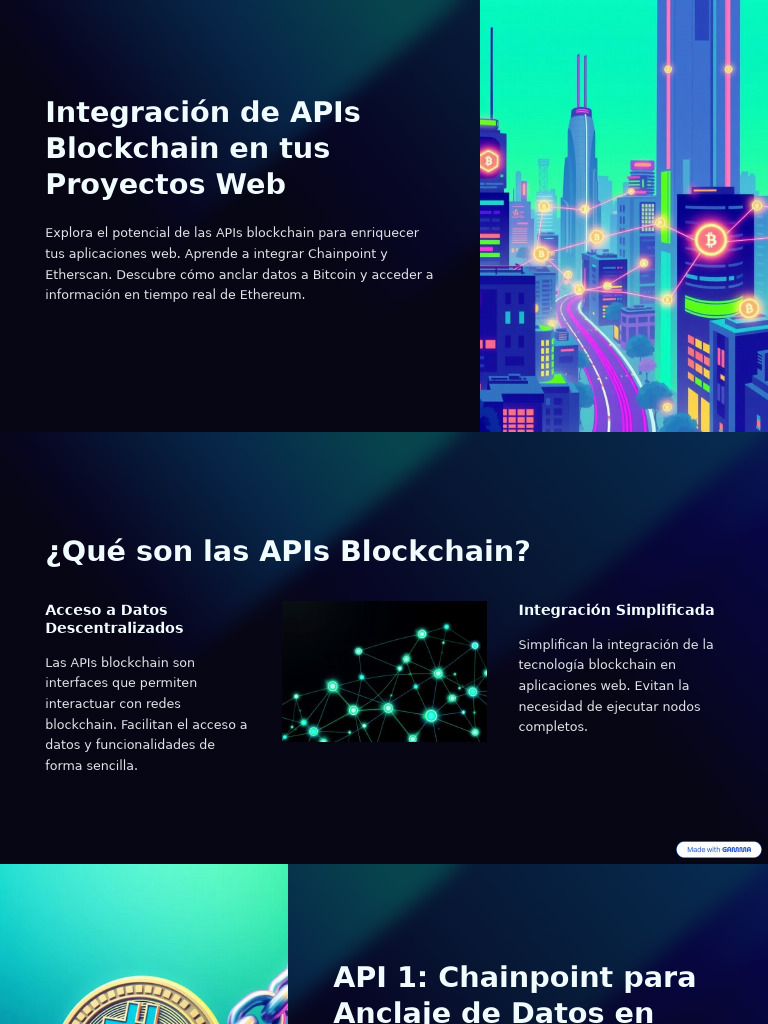 Integracion de APIs Blockchain en Tus Proyectos Web | PDF