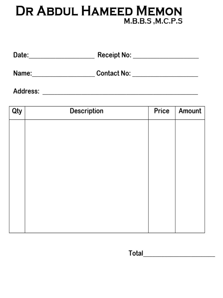 Dr Reciept | PDF