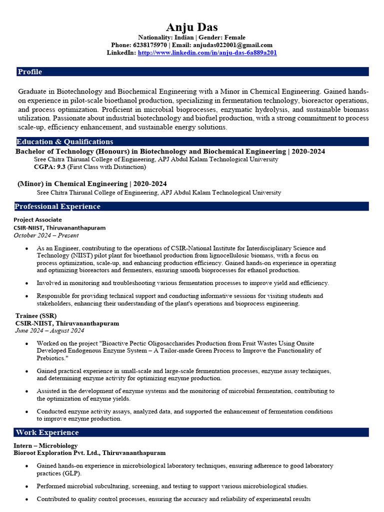 Anju Das: Process Scale-Up, Efficiency Enhancement, and Sustainable ...