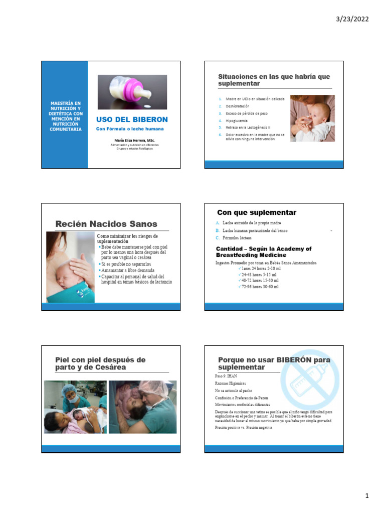 Biberon Formulas Lacteas | PDF | Amamantamiento | Formula infantil