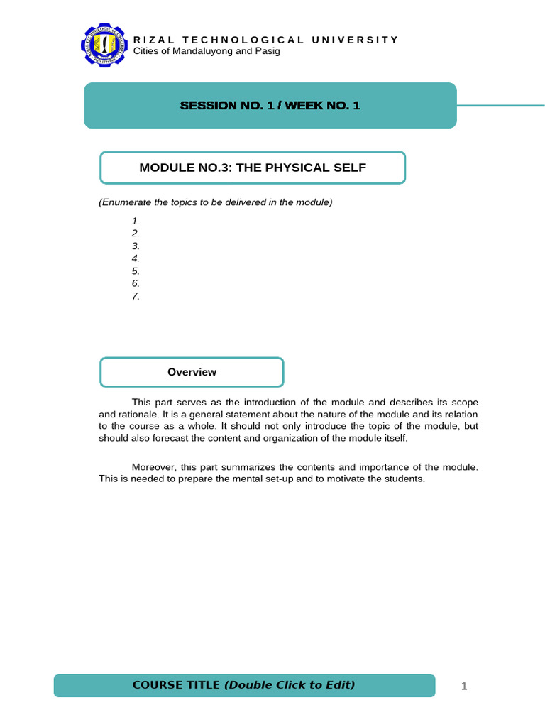 Understanding The Self - Physical Self | PDF | Adolescence | Self Esteem