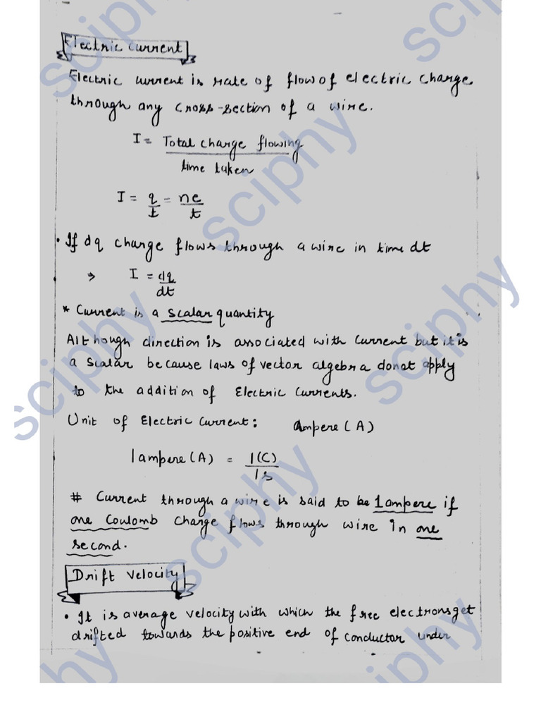 Current Electricity Notes-copy | PDF