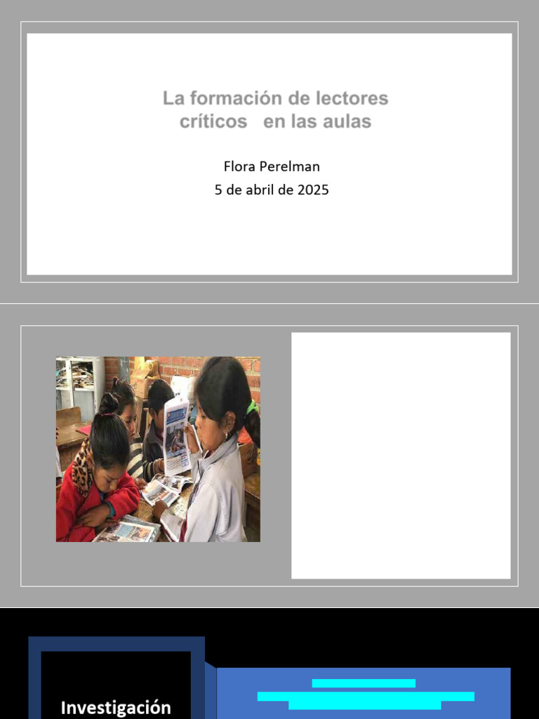 Formación de Lectores Críticos en Aulas | PDF | Enseñando | Educación ...
