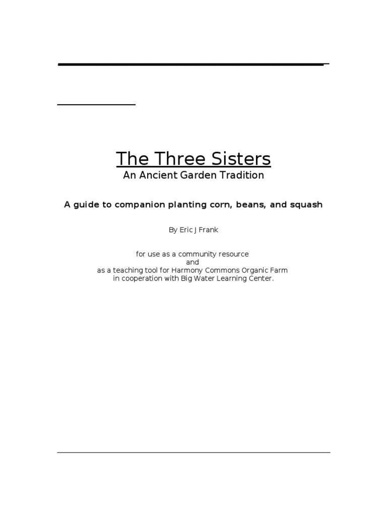 The Three Sisters | PDF | Cucurbita | Maize