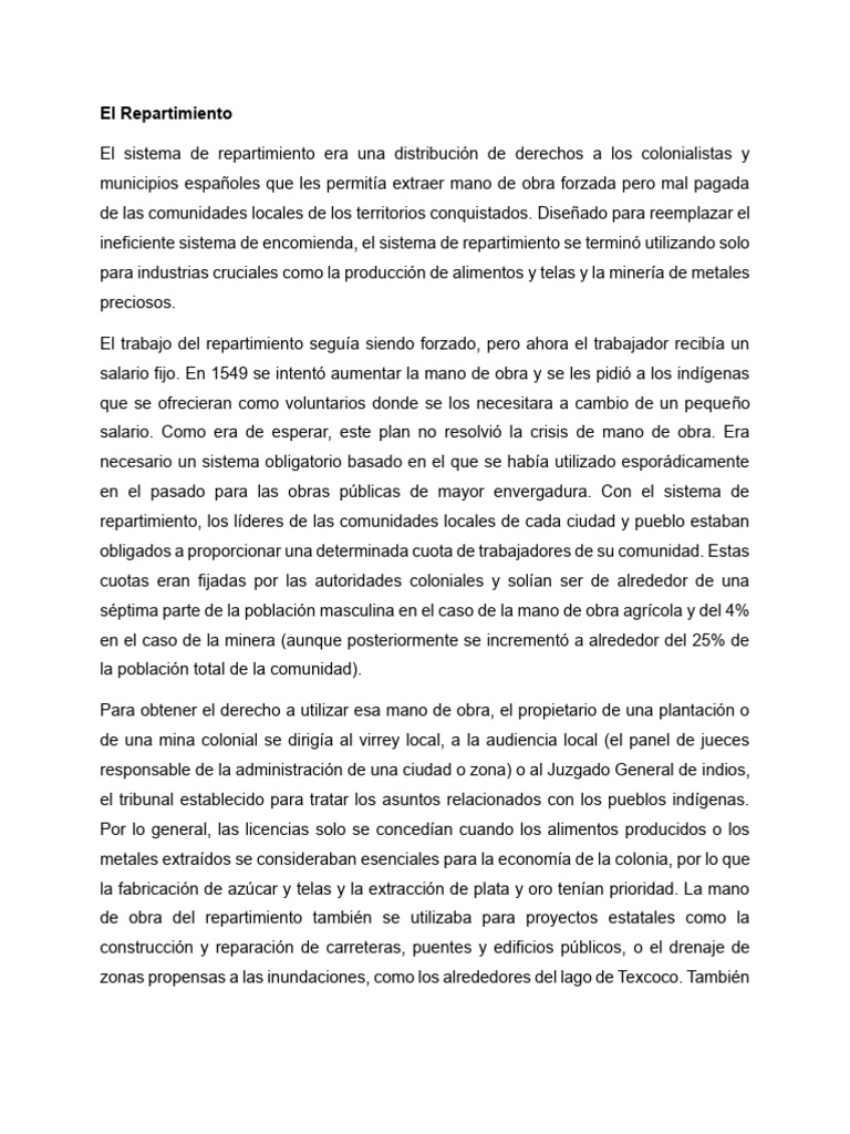 El Repartimiento | PDF | Minería | España