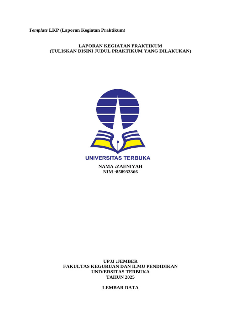 Template LKP Terbaru | PDF