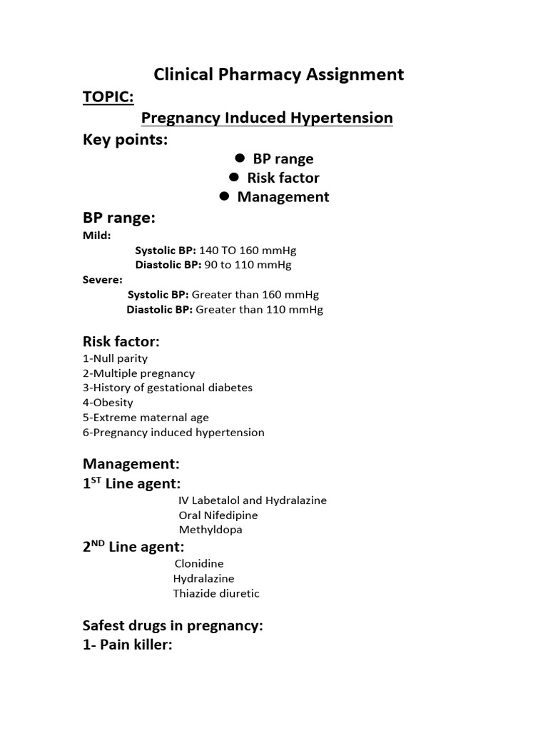 Clinical Pharmacy Assignment(1) | PDF