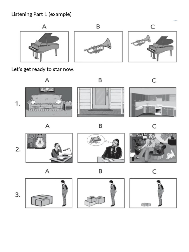 Listening Sample Test Part 1 | PDF