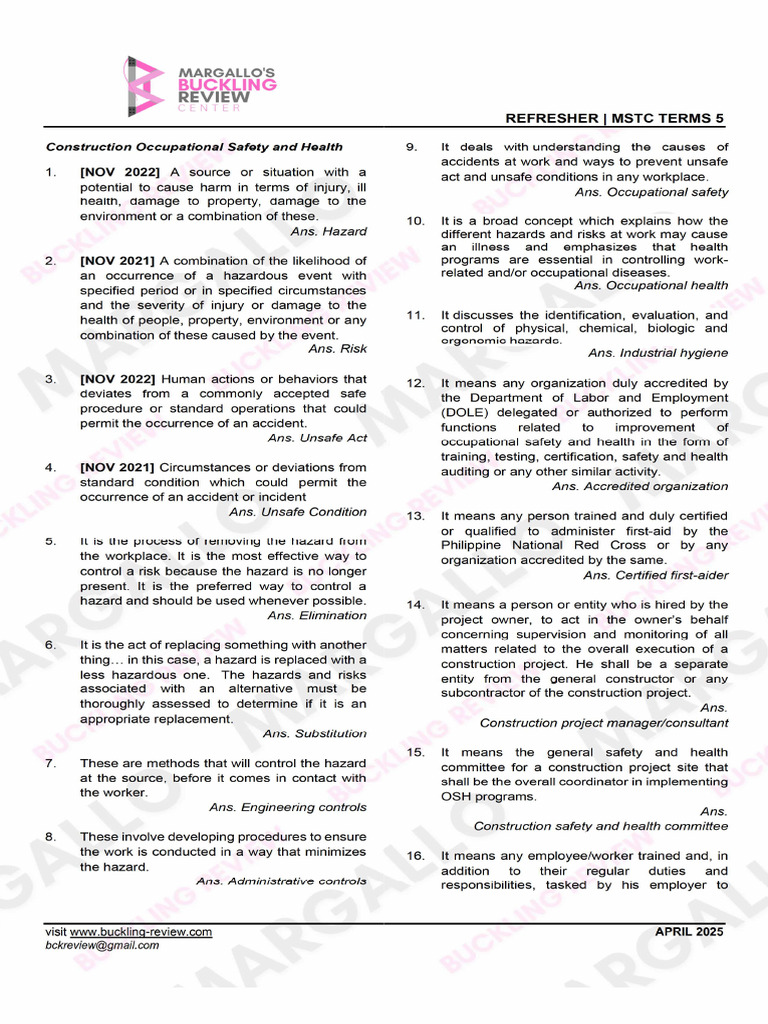 Mstc Terms 5 Refresher Unlocked Pdf