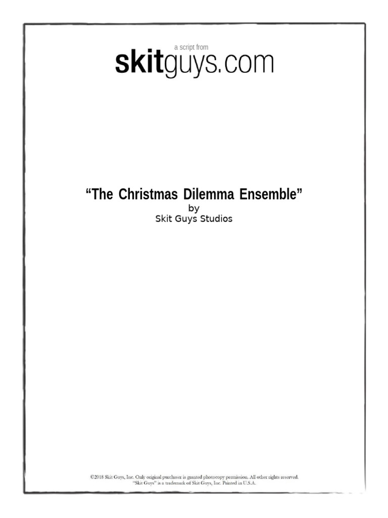 The Christmas Dilemma Script | PDF