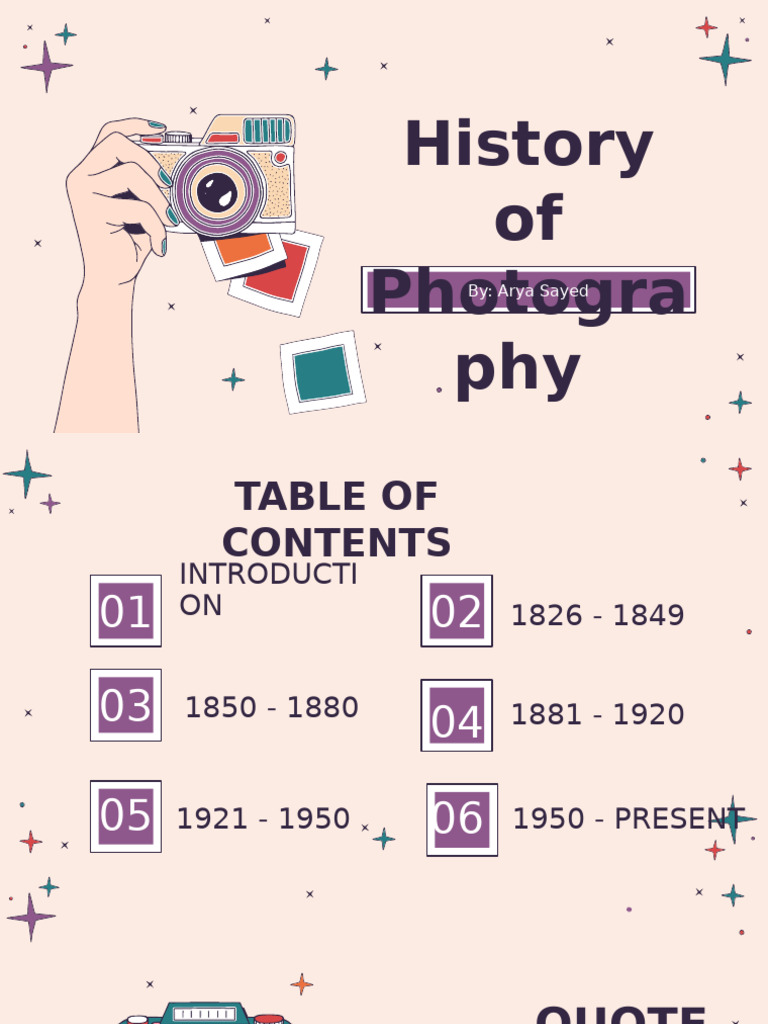 Evolution of Photography Through Time | PDF | Photograph | Hobbies