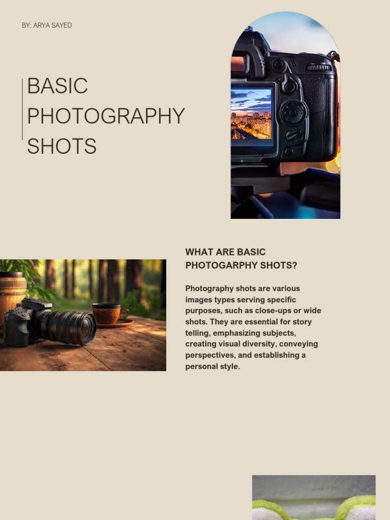 Basic Photography Shots by Arya | PDF