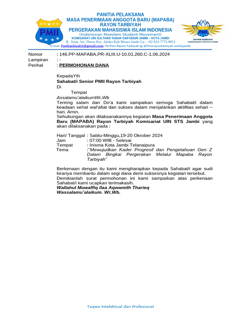 PROPOSAL MAPABA 2024 No TTD | PDF