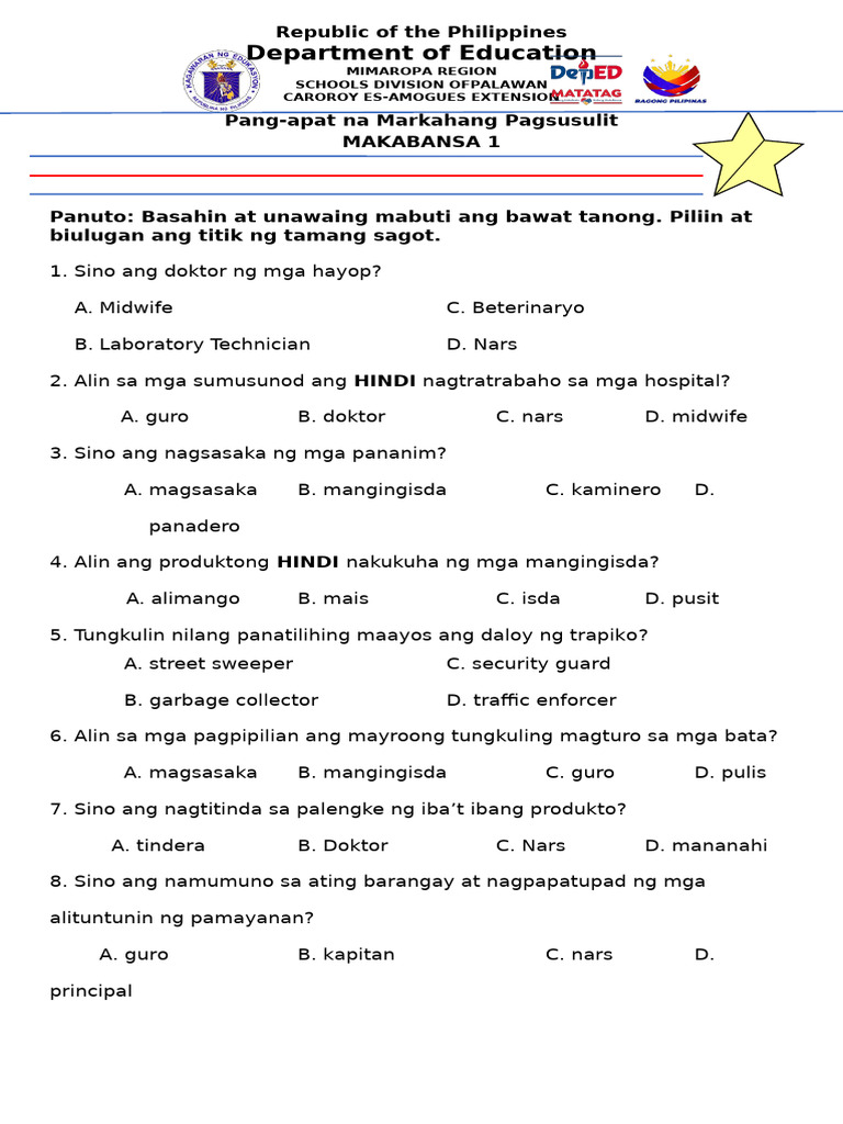 Q4 Exam Makabansa 1 | PDF