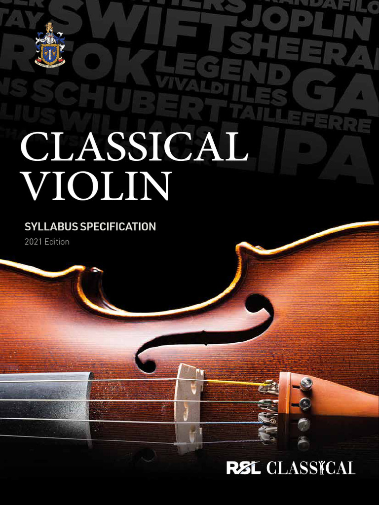 RSL Classical Violin Syllabus Specification 2021 230425 0516pm | PDF ...