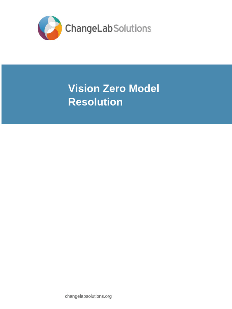 Vision Zero Model Resolution - FINAL - 20220908A | PDF | Traffic ...