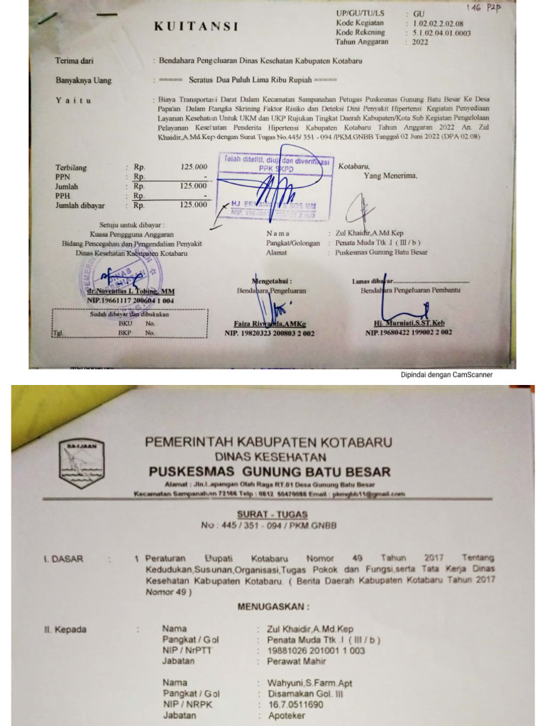 Contoh Scan SPJ P2P | PDF