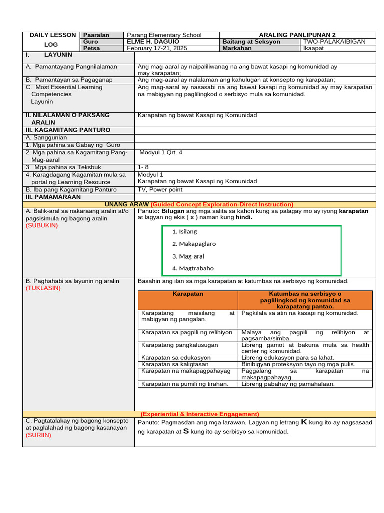 Ap-Dll-W1-Feb. 17-21 2025 | PDF